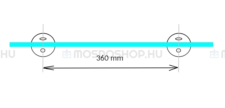 OMEGA ECONOMY Fürdőszobai üvegpolc 60x13 - Opál üveg - Mosdoshop